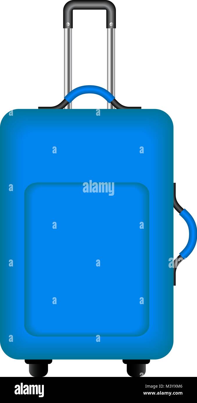 Travel suitcase in blue design on white background Stock Vector Image ...