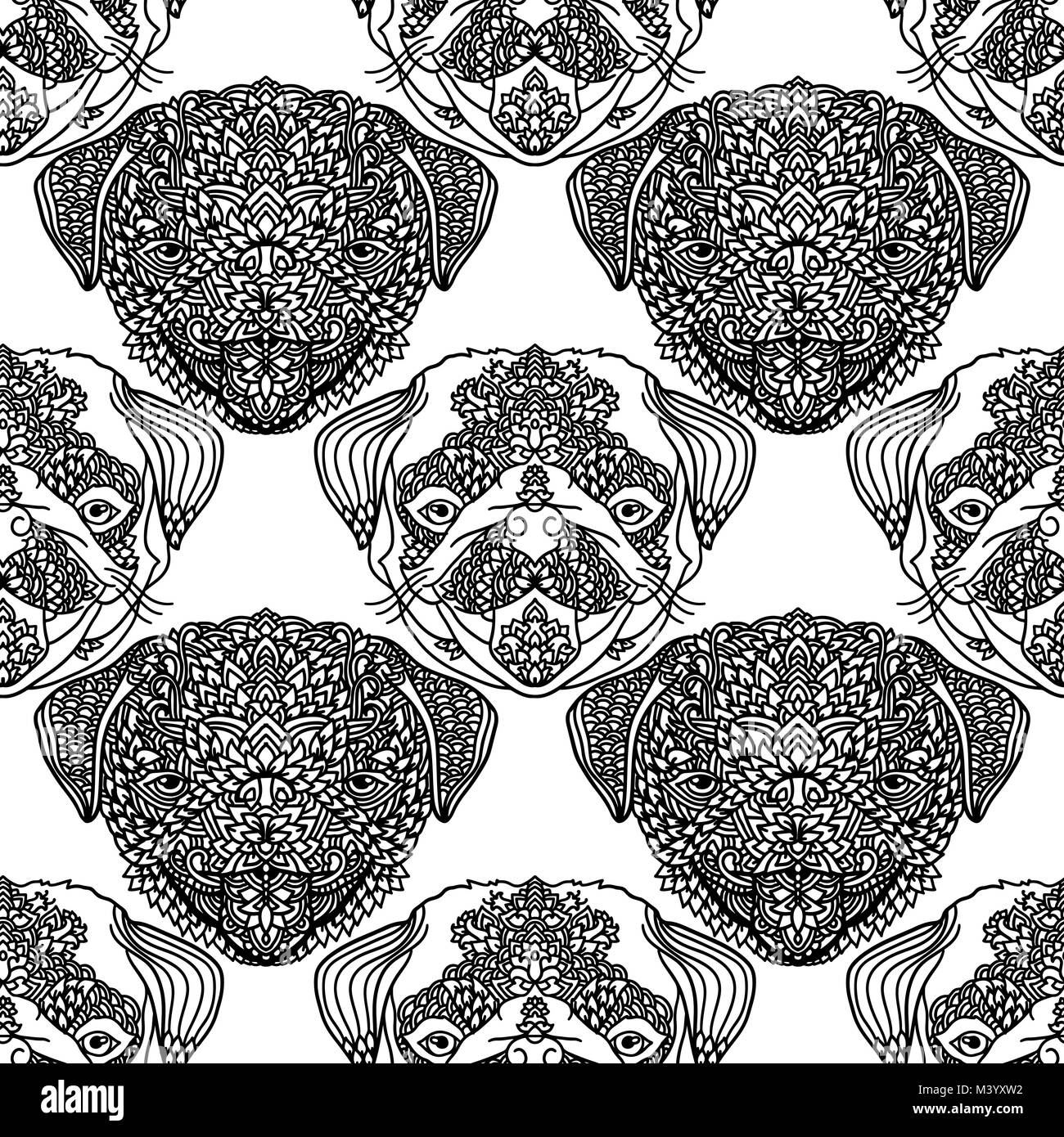 Cute animal background Black and White Stock Photos & Images - Alamy