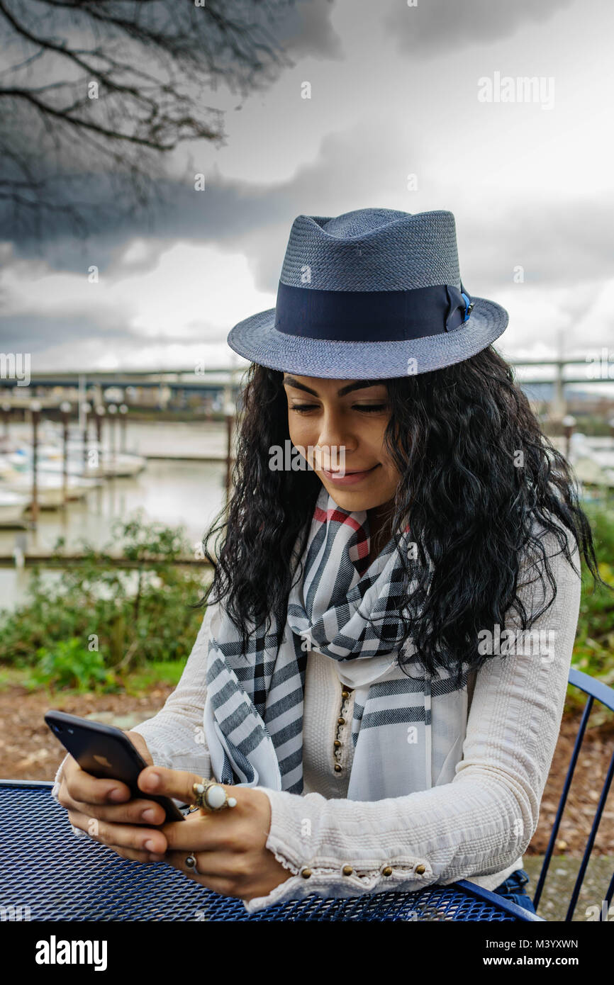 Lovely woman long black hi-res stock photography and images - Alamy