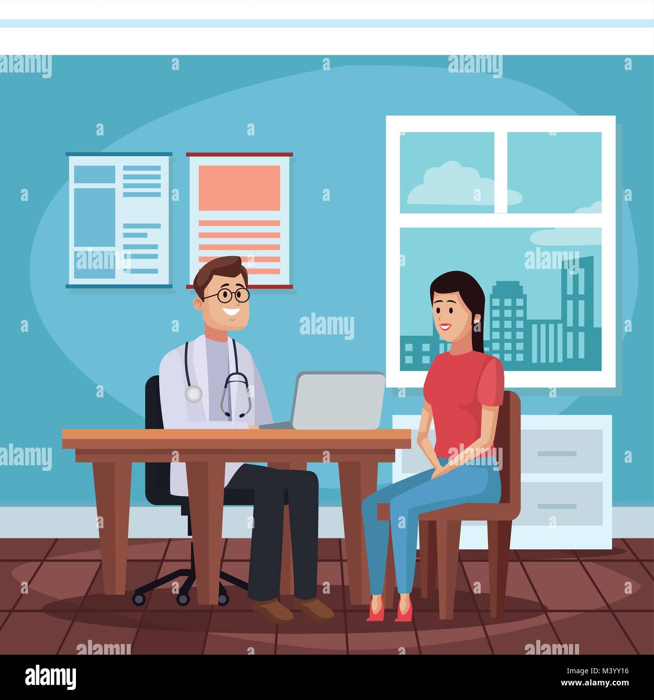 Patient at doctors office cartoon Stock Vector Image & Art - Alamy