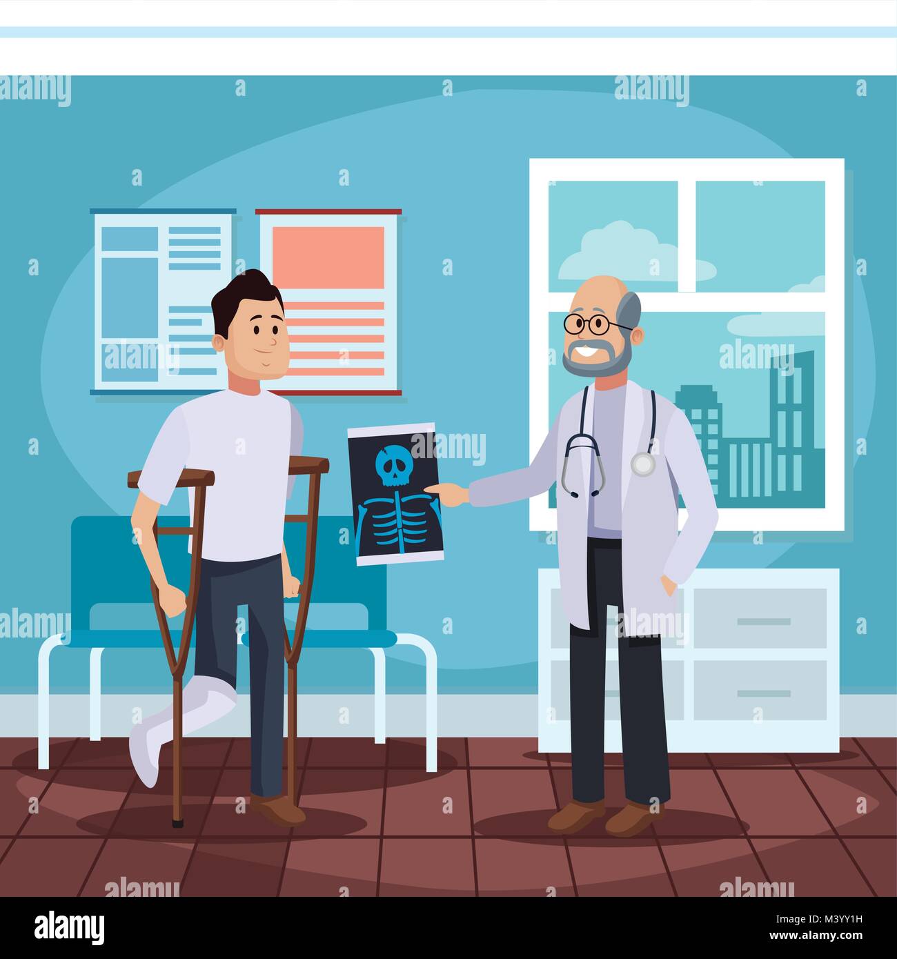 Patient at doctors office cartoon Stock Vector Image & Art - Alamy