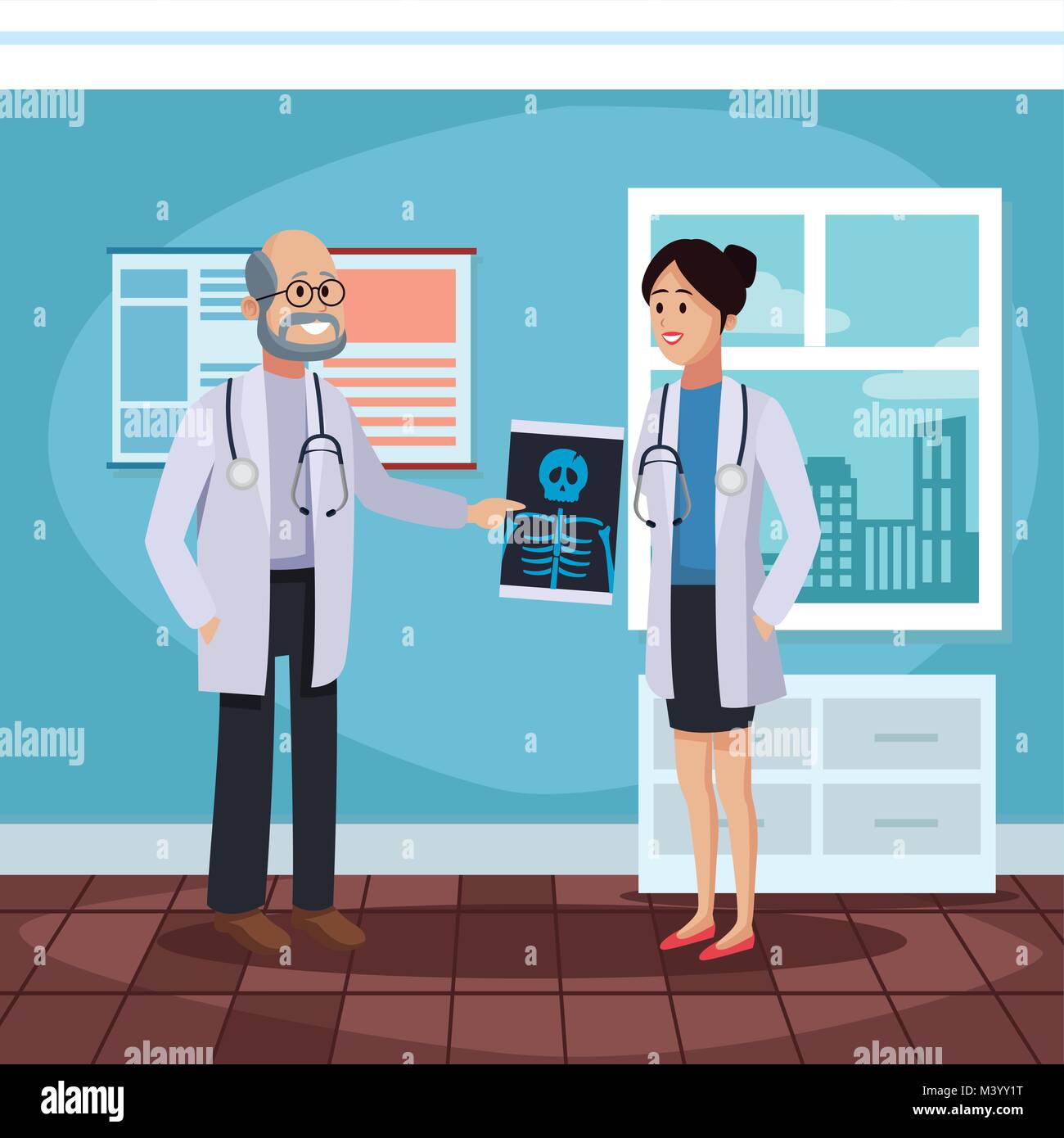 Patient at doctors office cartoon Stock Vector Image & Art - Alamy