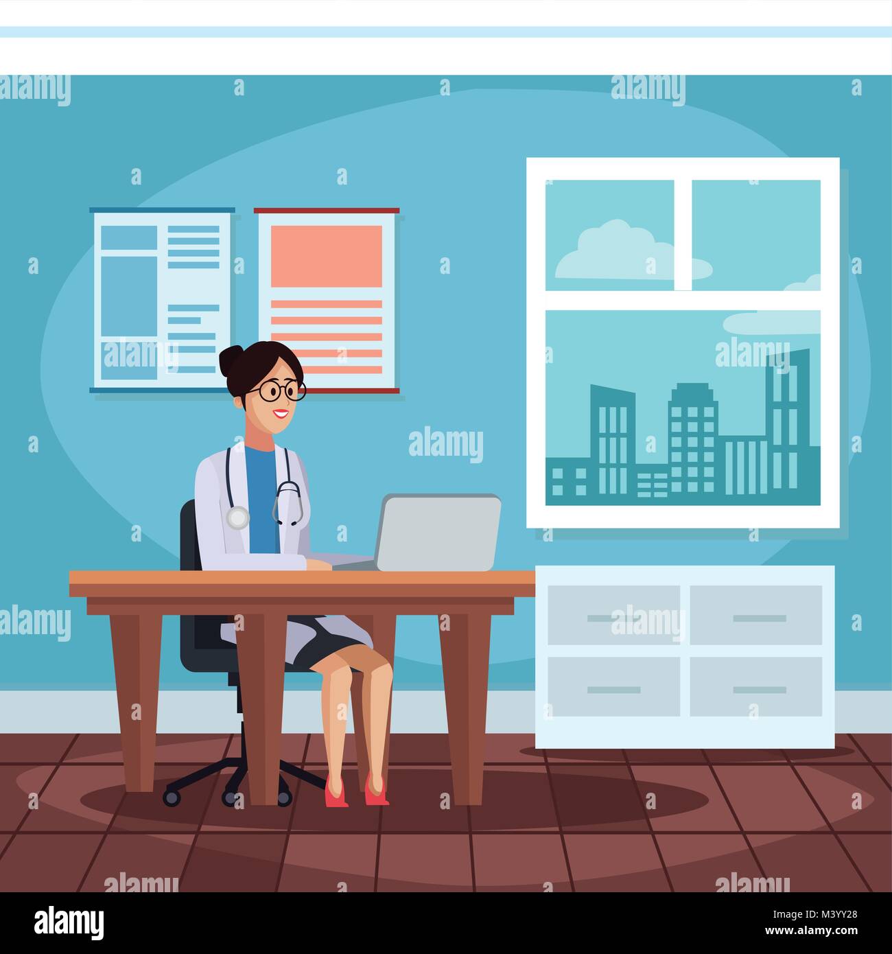 Woman doc Stock Vector Images - Alamy