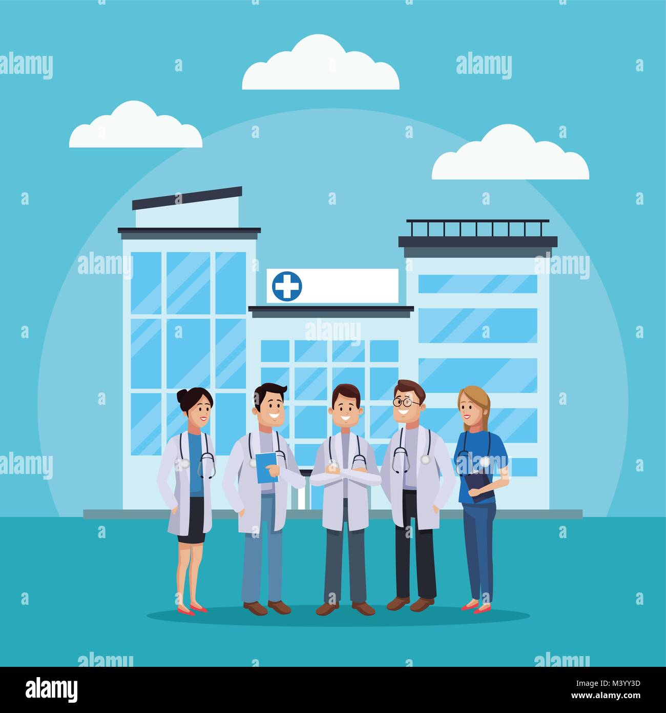 Medical team at hospital Stock Vector Image & Art - Alamy