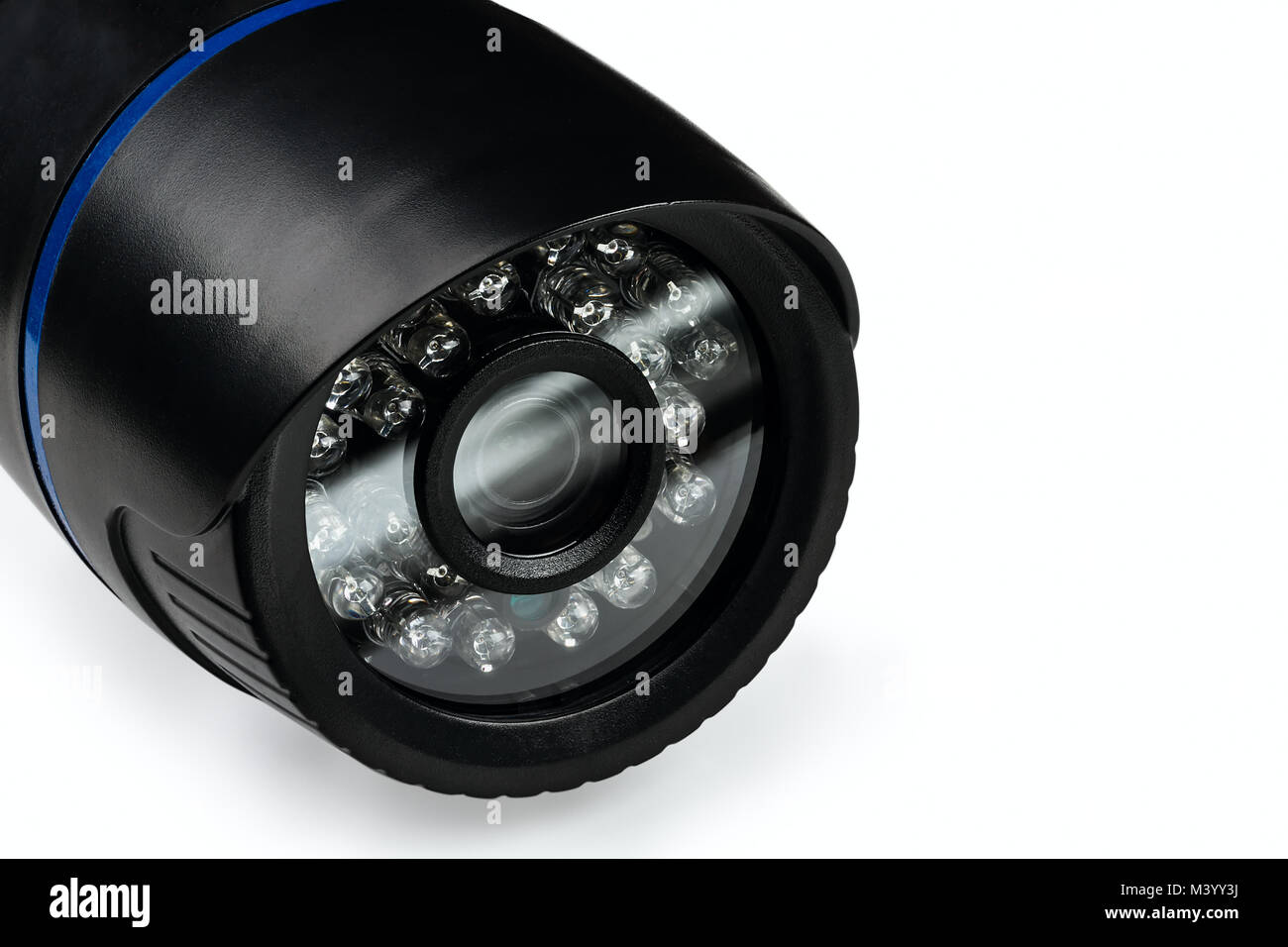 infrared motion sensor nightvision security camera on white background ...