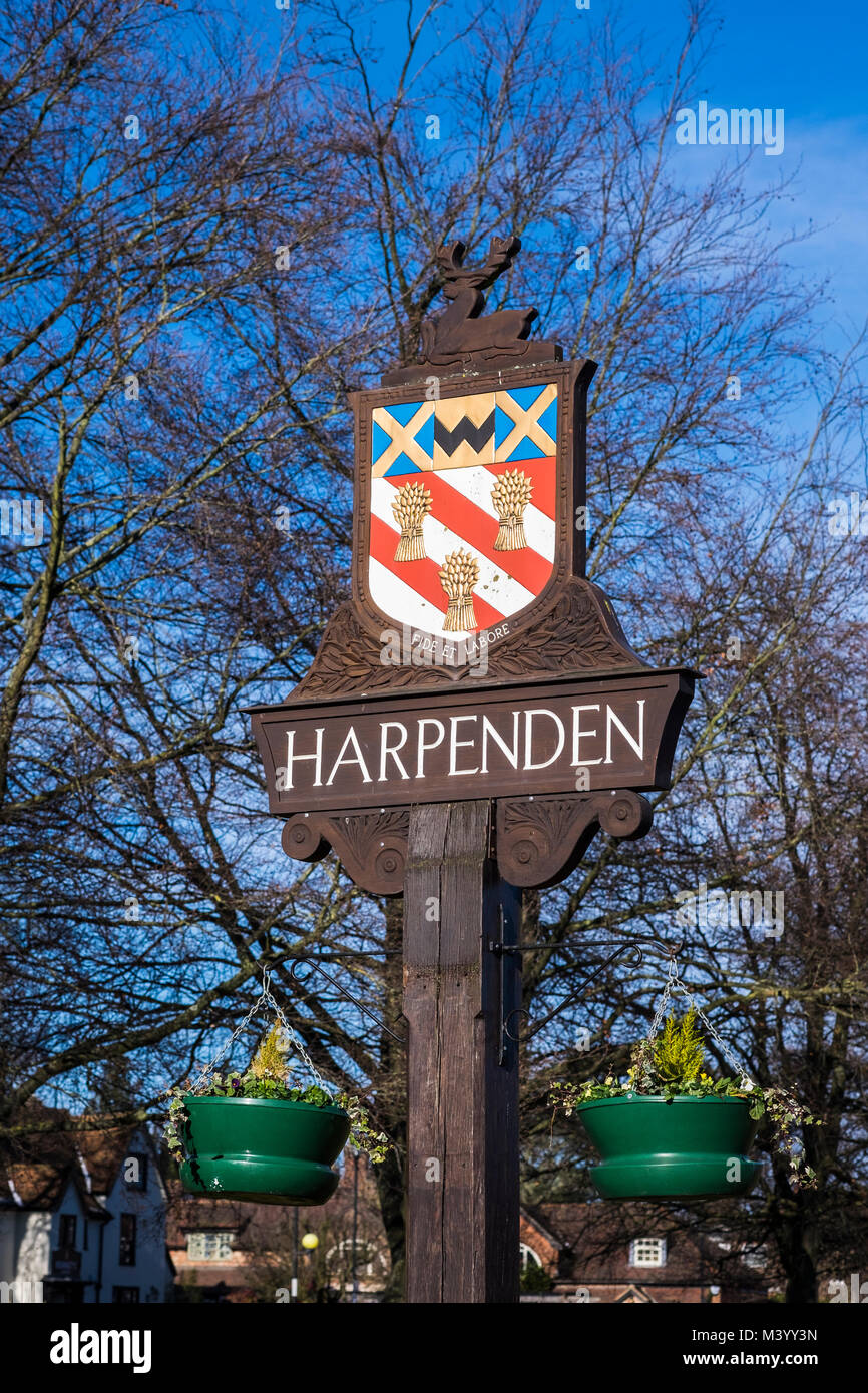 Harpenden is a small commuter town in Hertfordshire, England, U.K Stock ...