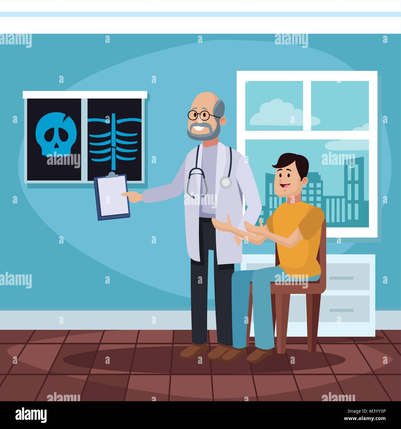 Patient at doctors office cartoon Stock Vector Image & Art - Alamy