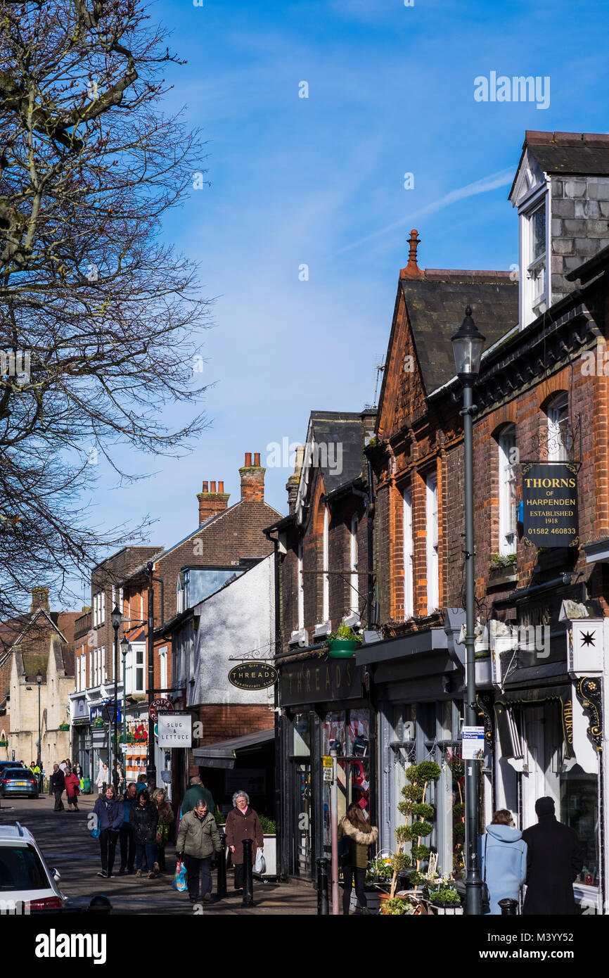 Harpenden is a small commuter town in Hertfordshire, England, U.K Stock ...
