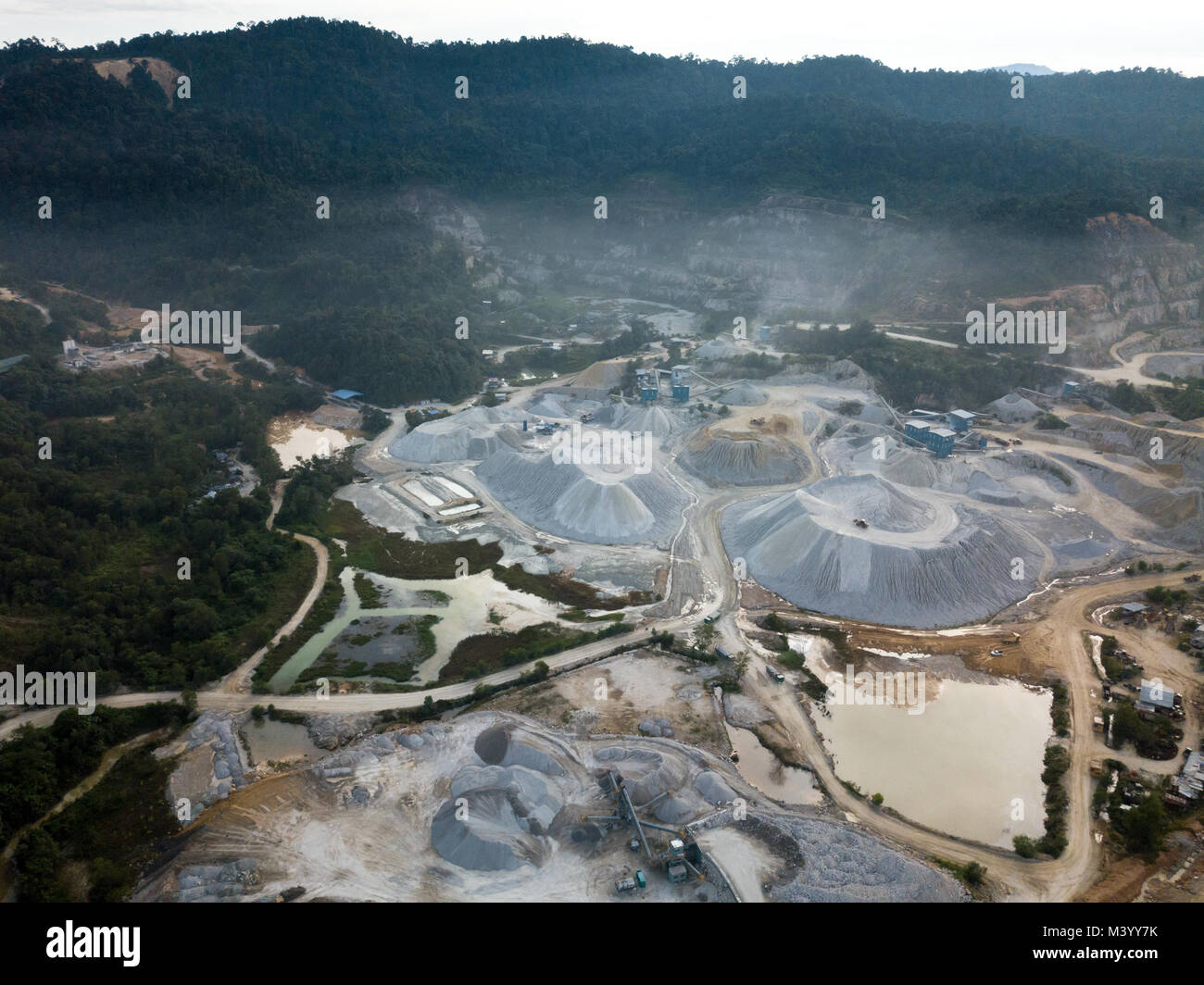 An aerial view of grand quarry site during operation Stock Photo - Alamy