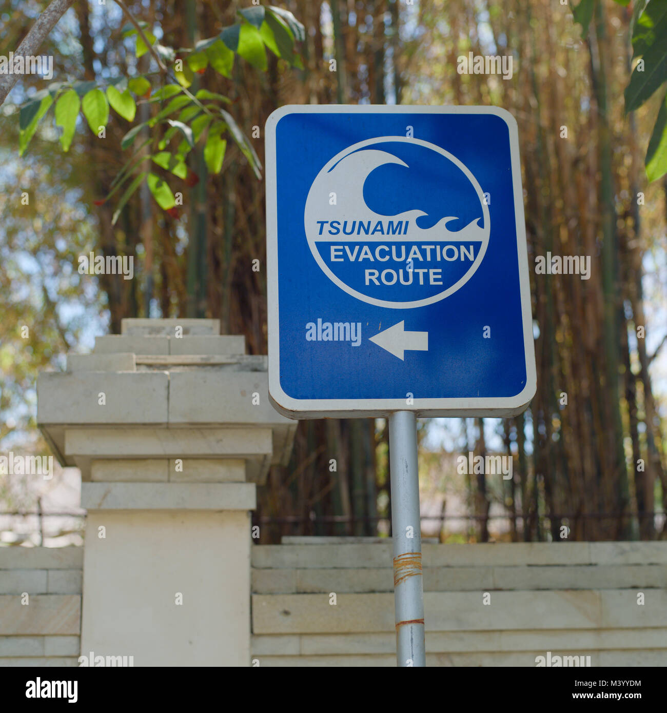 Tsunami warning sign indonesia hi-res stock photography and images - Alamy