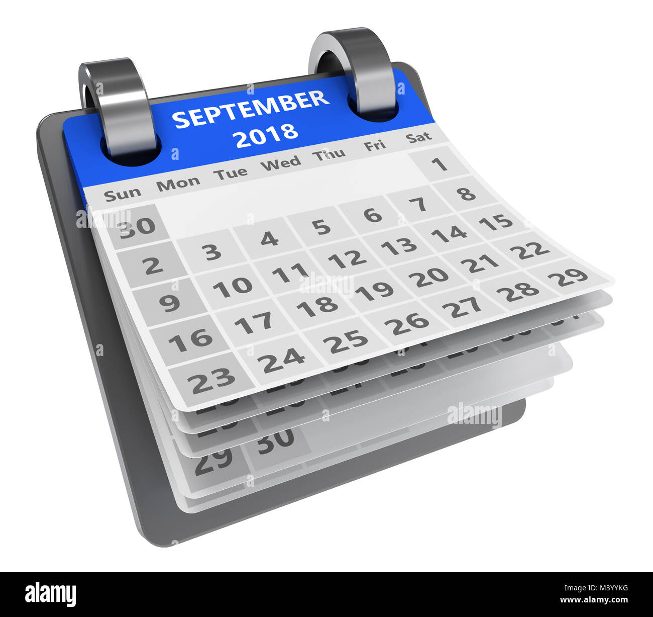 3d illustration year calendar pages hi-res stock photography and images ...