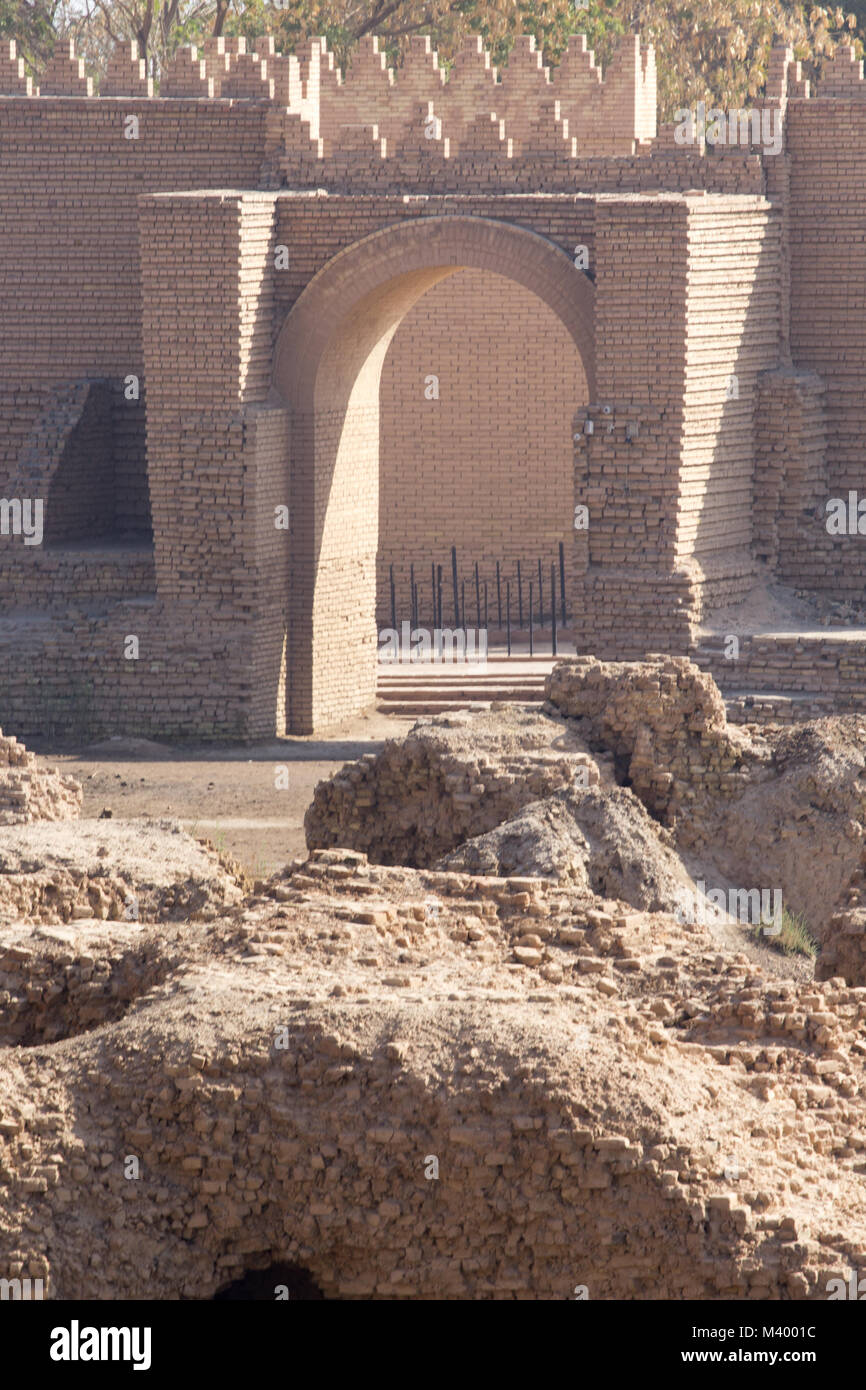 A picture of some of the buildings of the city of Babylon in Iraq, And ...