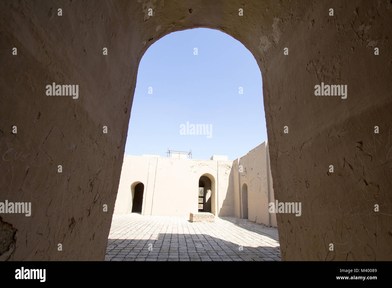 A picture of the inside of the Temple of ninmakh, The oldest temple in ...