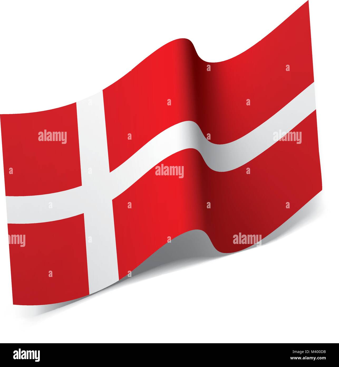 Denmark flag, vector illustration Stock Vector Image & Art - Alamy