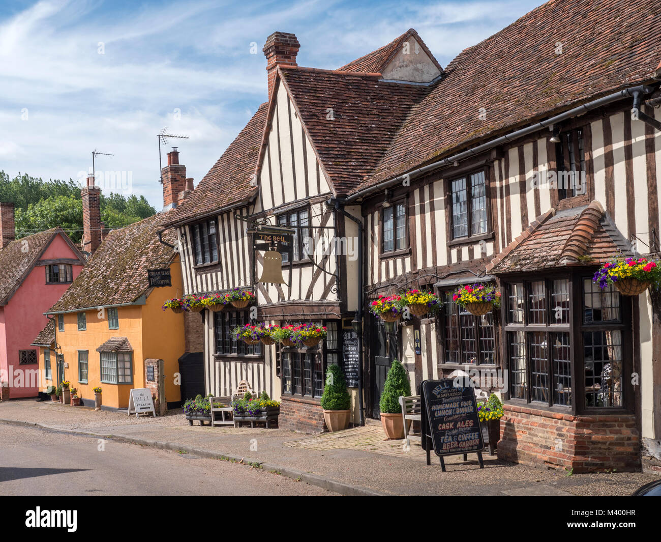 The Bell Inn Kersey Suffolk England Stock Photo - Alamy