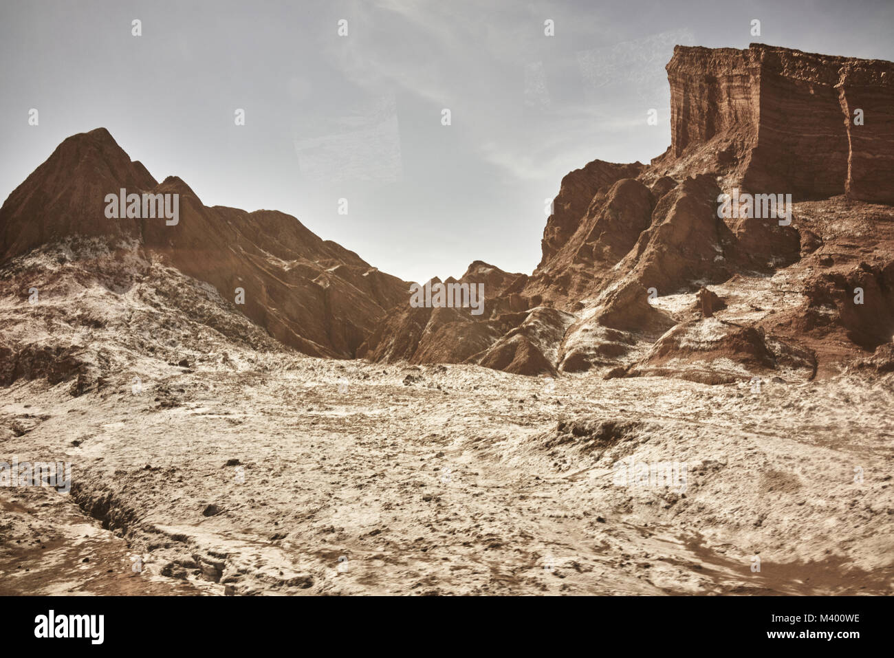 Valley del la Luna (Valley of the Moon) Chile landscape panorama with ...
