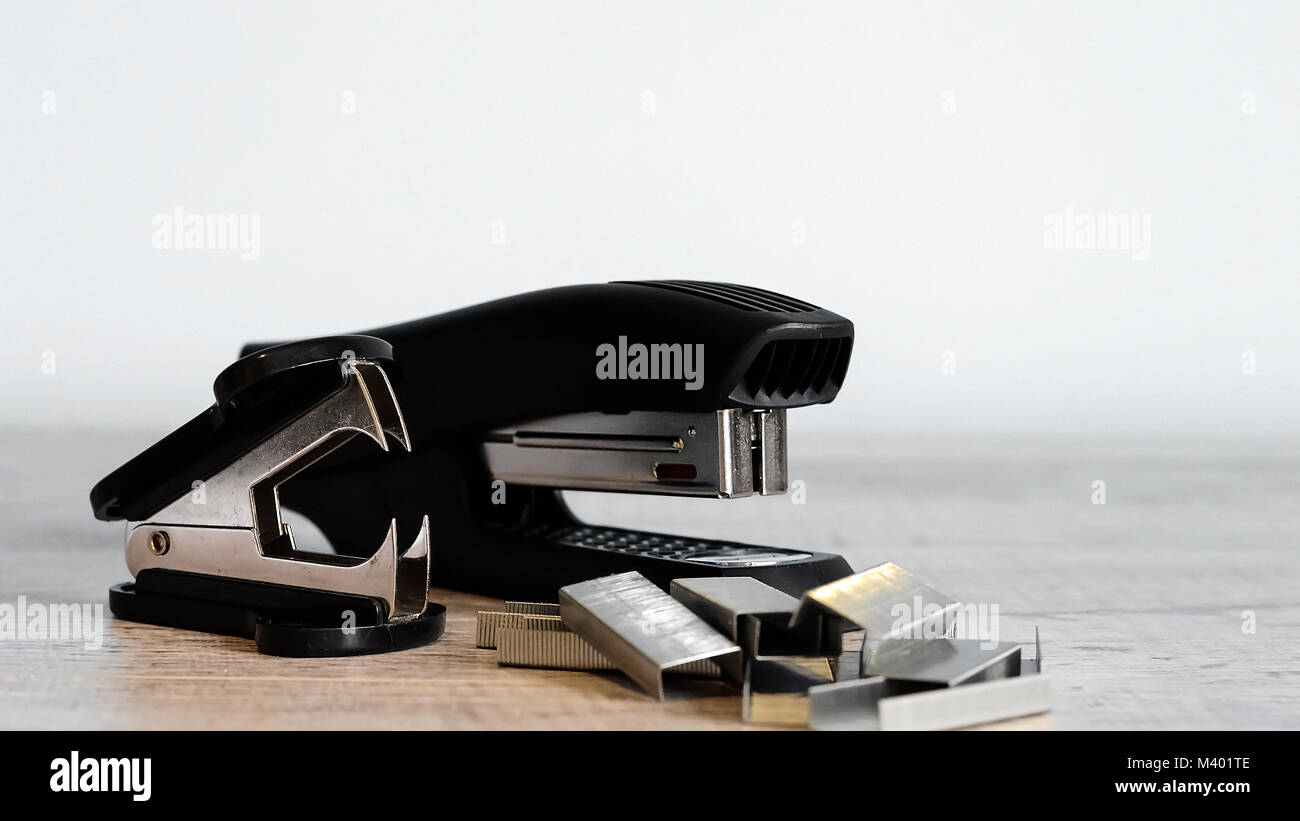 Stapler for office work on the table. Stationery item. Office su Stock ...