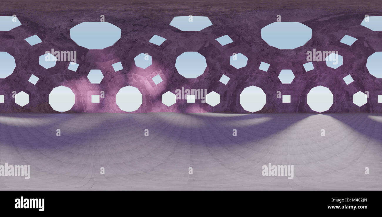 HDRI environment map, industrial abstract spherical indoor panorama ...