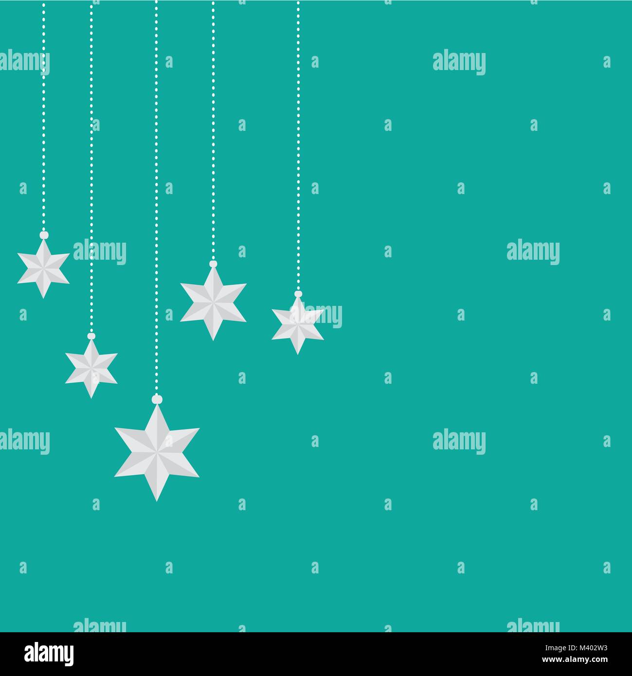 Hanging stars on green background Stock Vector Image & Art - Alamy