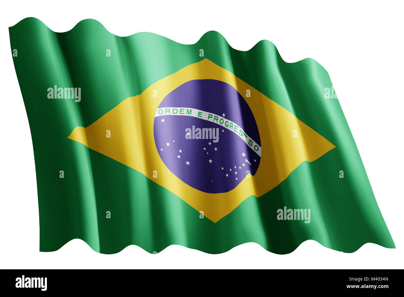 Closeup of Flag of brazil Stock Photo - Alamy