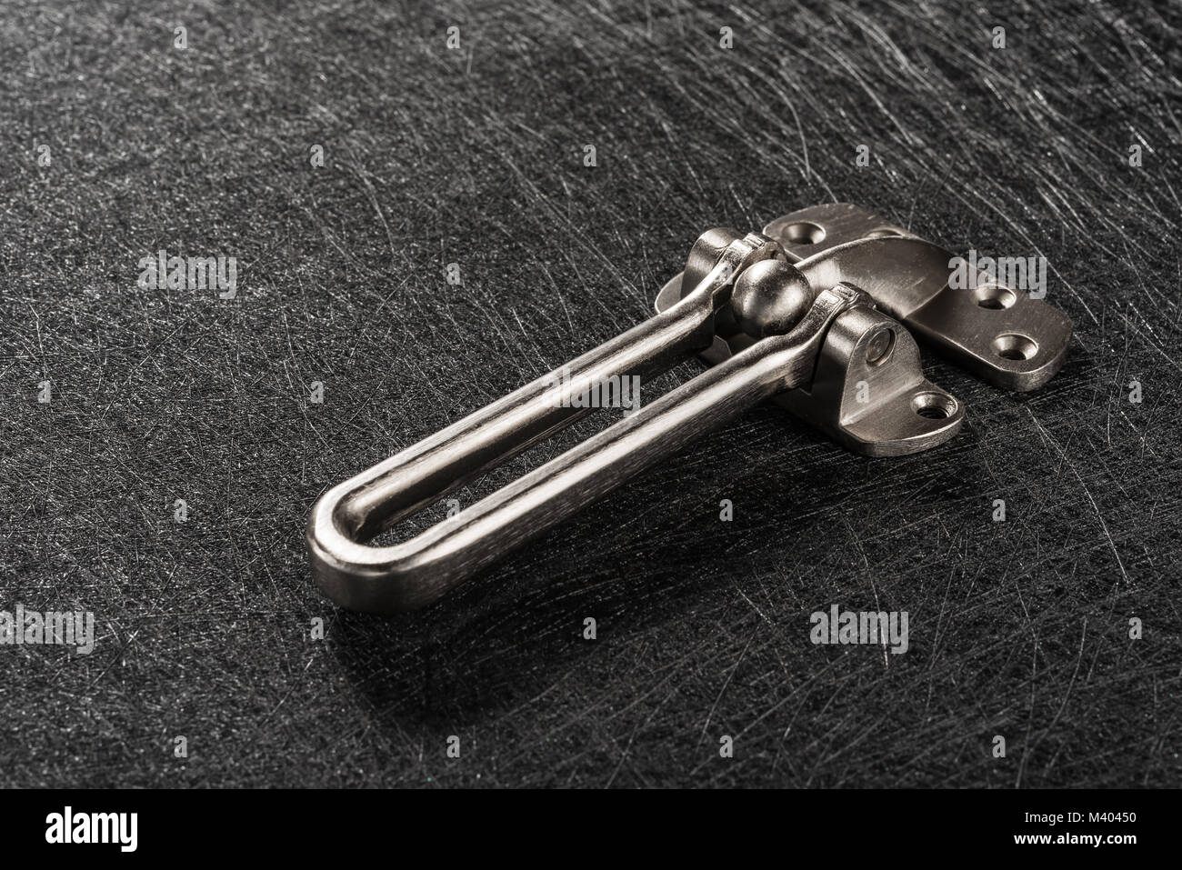 studio shoot of stainless steel safety latch Stock Photo - Alamy