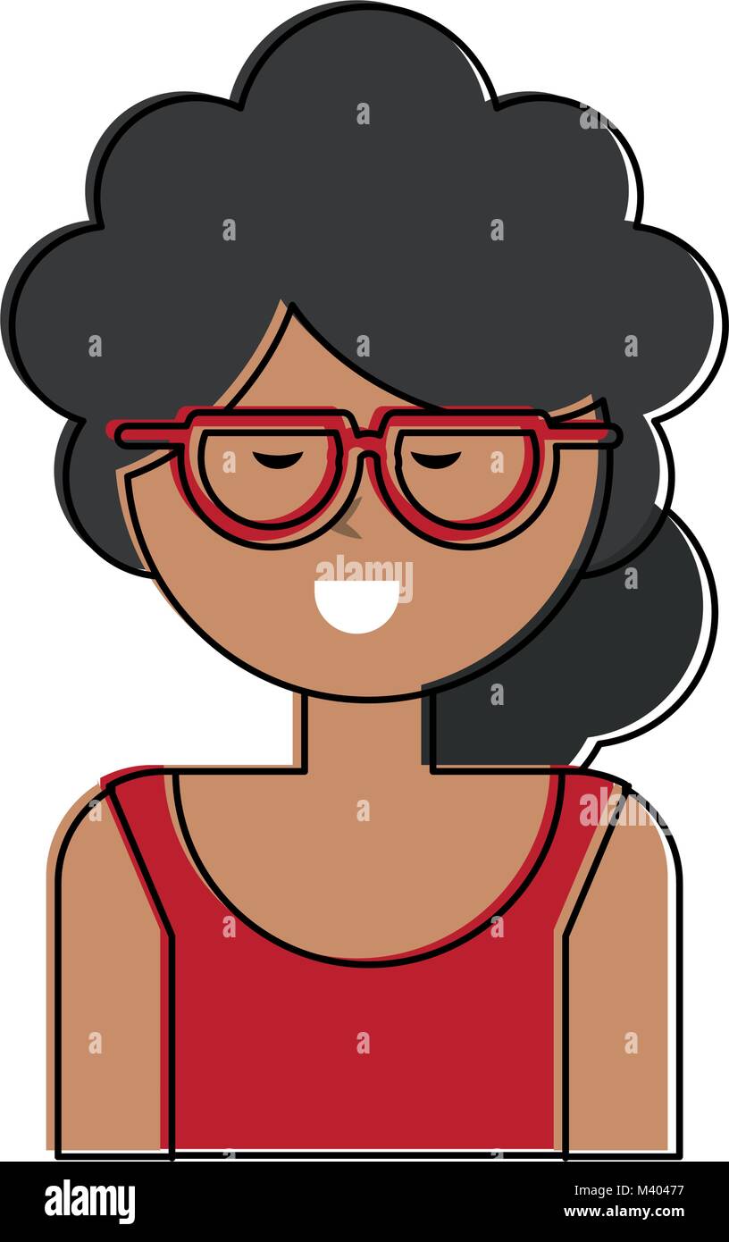 Woman with glasses cartoon Stock Vector Image & Art - Alamy