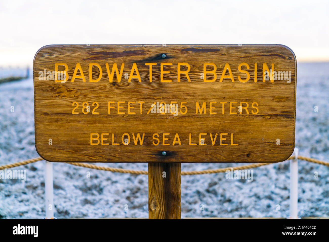 bad water basin sign ,Death Valley National Park,California,usa Stock ...