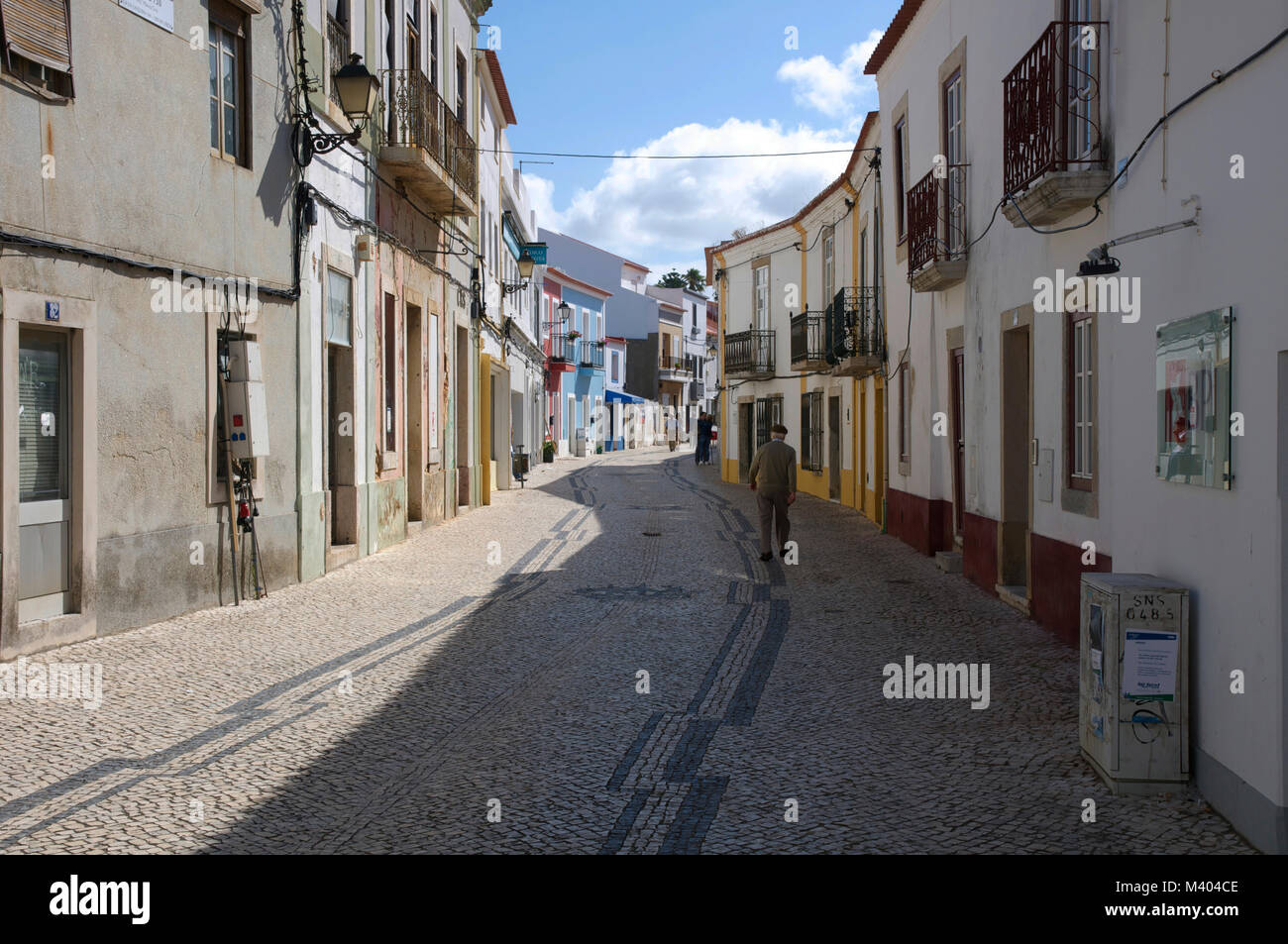 Street scene, Sines Stock Photo - Alamy