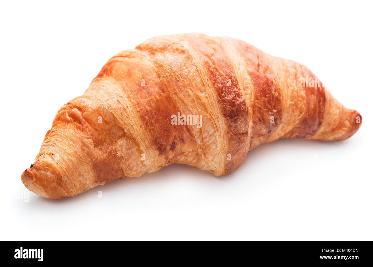 single french croissant isolated on white background Stock Photo - Alamy