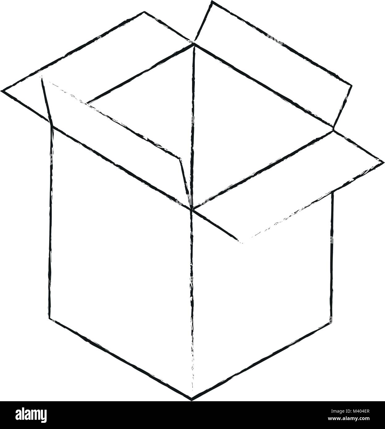 Cardboard box open Stock Vector Image & Art - Alamy