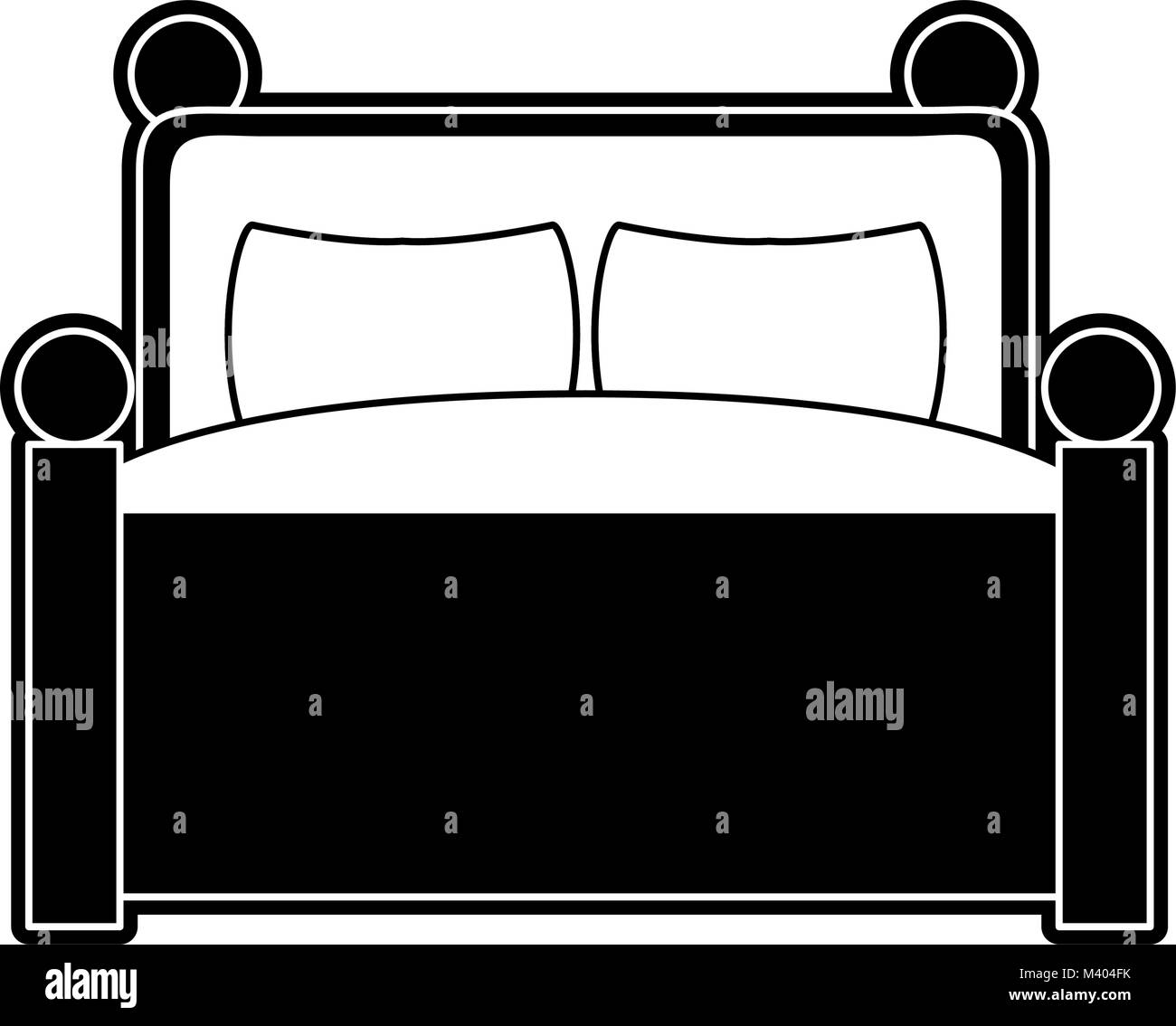 Pillows hotel hotel modern house Black and White Stock Photos & Images ...