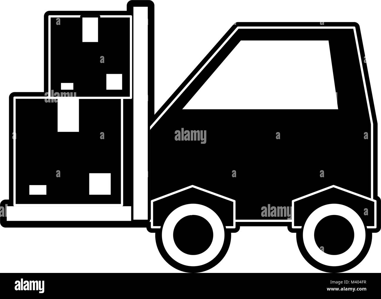 Cargo forklift vehicle Stock Vector Image & Art - Alamy