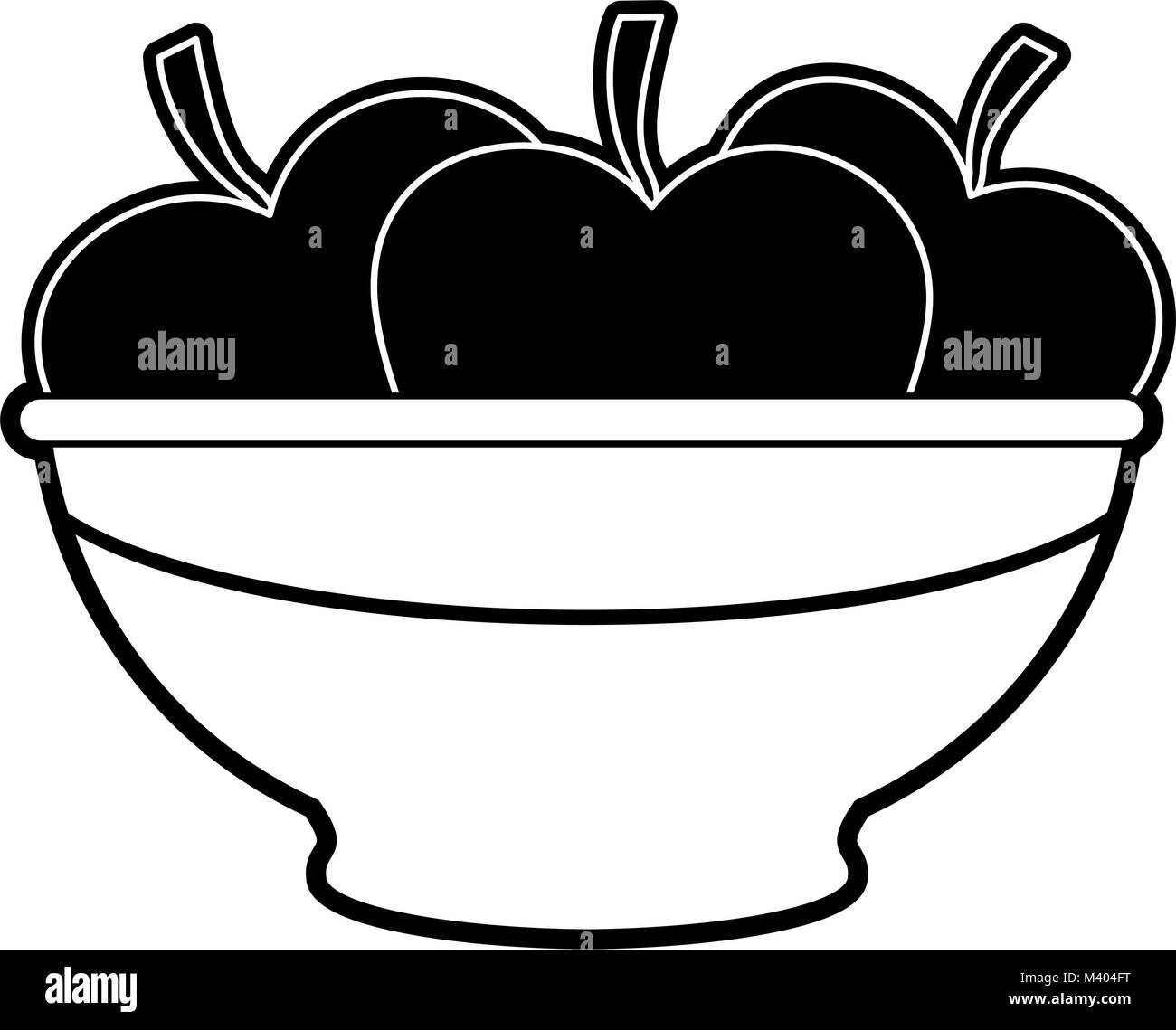 Apples on bowl Stock Vector Image & Art - Alamy