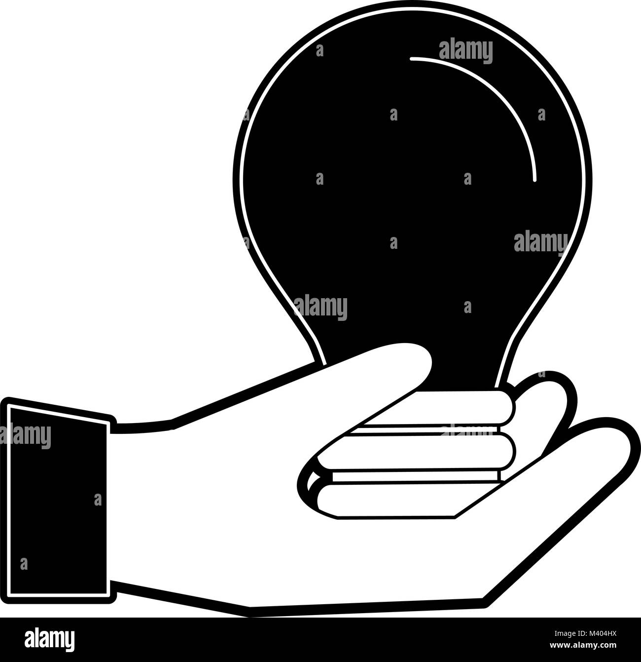 Illuminated hand sign Black and White Stock Photos & Images - Alamy