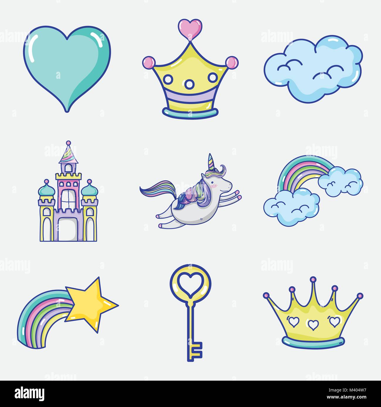 fantasy and magic world doodle icons Stock Vector Image & Art - Alamy