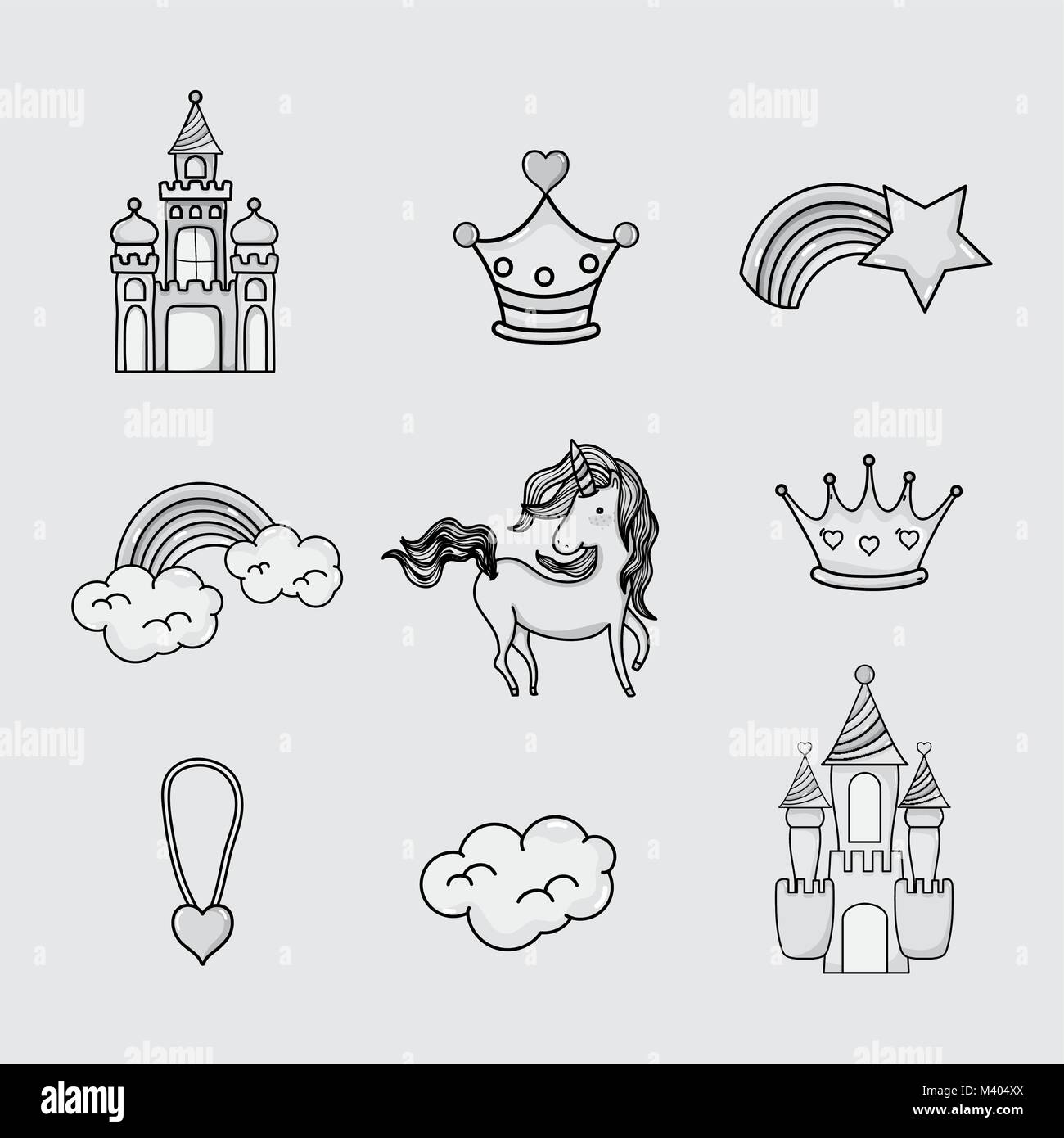 Rainbow necklace Stock Vector Images - Alamy