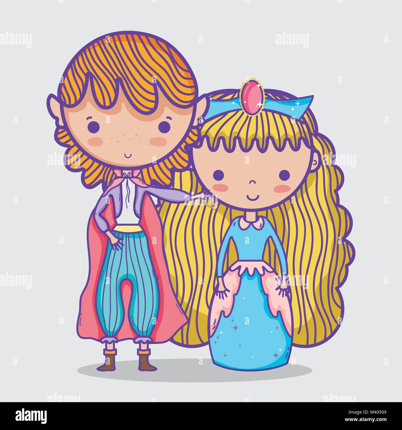 Princess and princess cute hand drawing cartoon man with sunglasses and ...