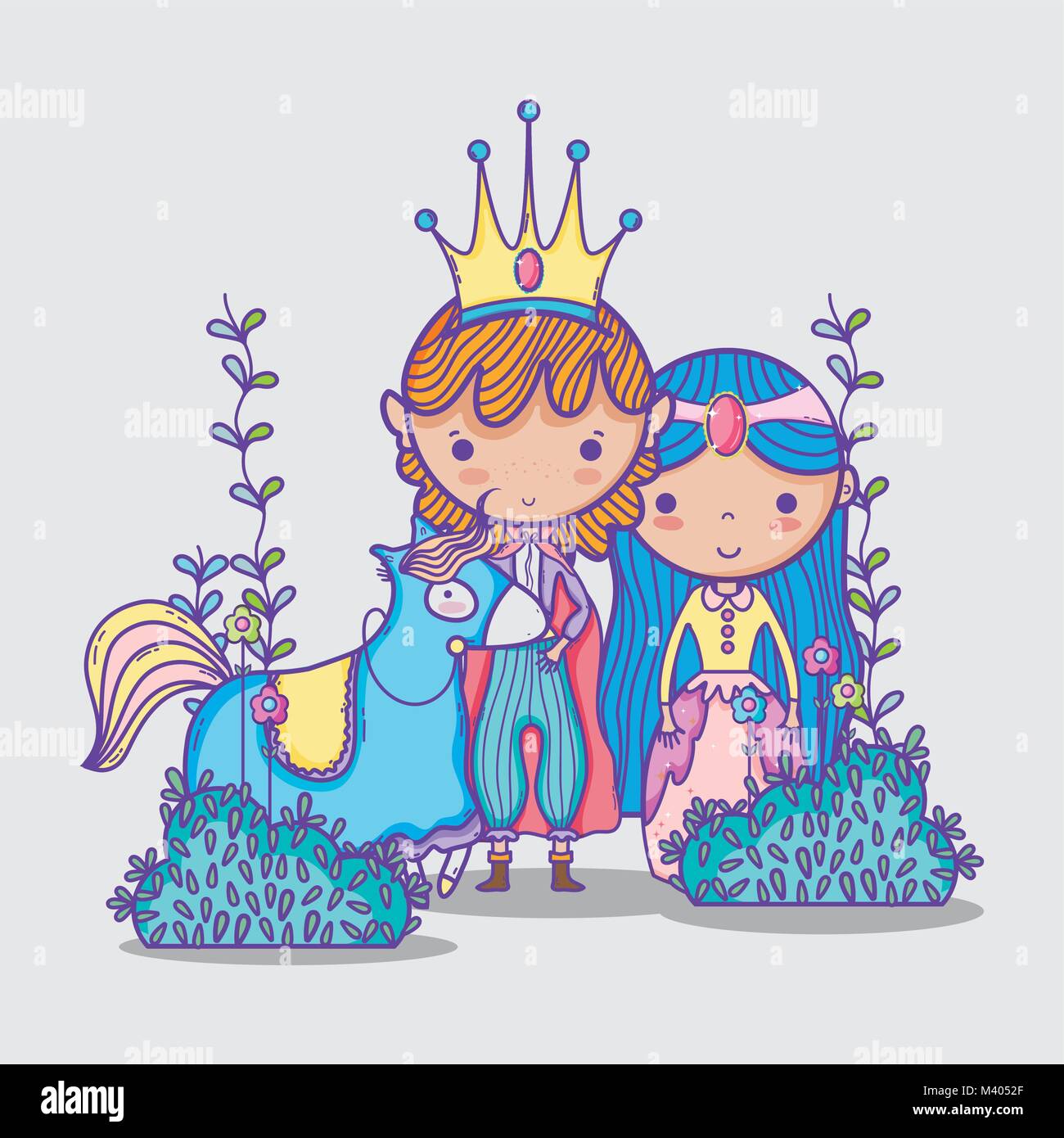 Princesses in magic world cartoon man with sunglasses and dollar symbol ...