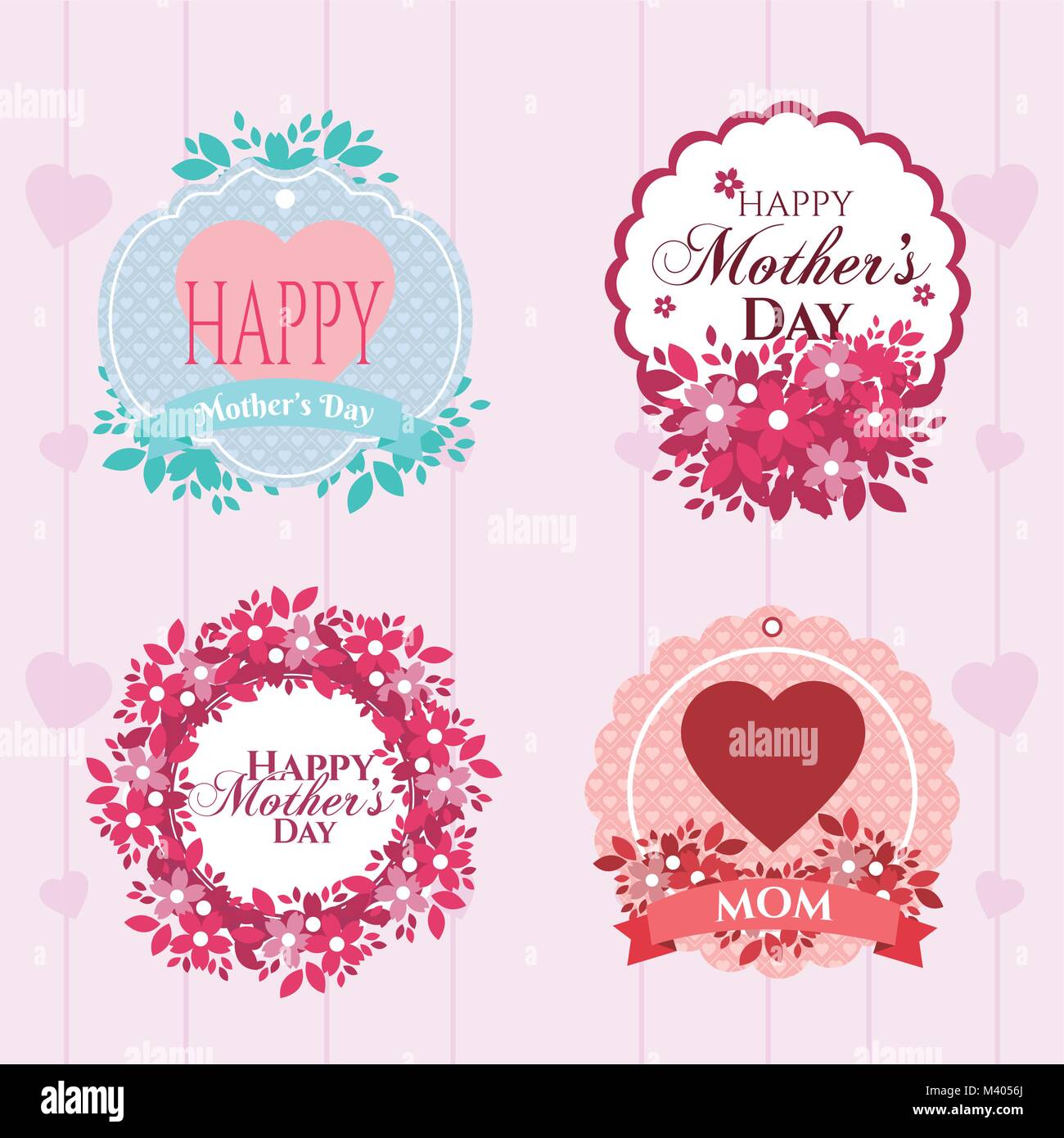 Happy mothers day emblems Stock Vector Image & Art - Alamy