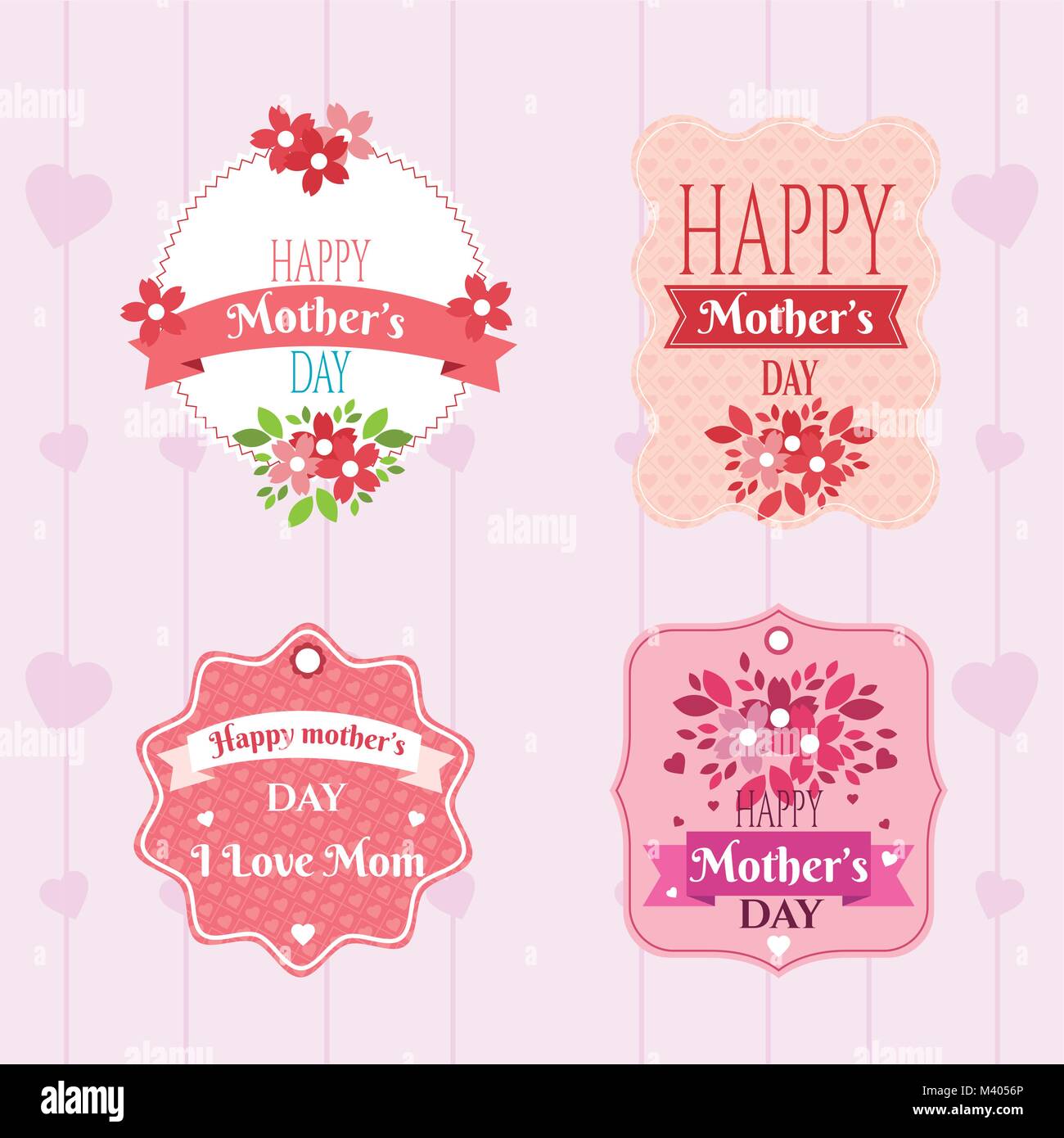 Happy mothers day emblems Stock Vector Image & Art - Alamy