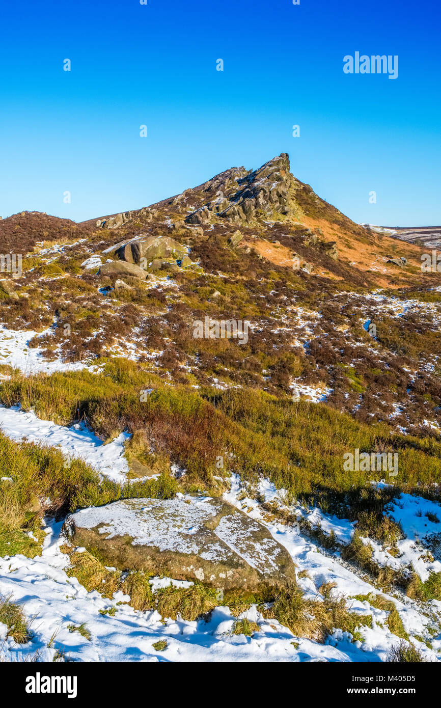 Ramshaw Rocks in winter, Staffordshire Moorlands, Peak District ...