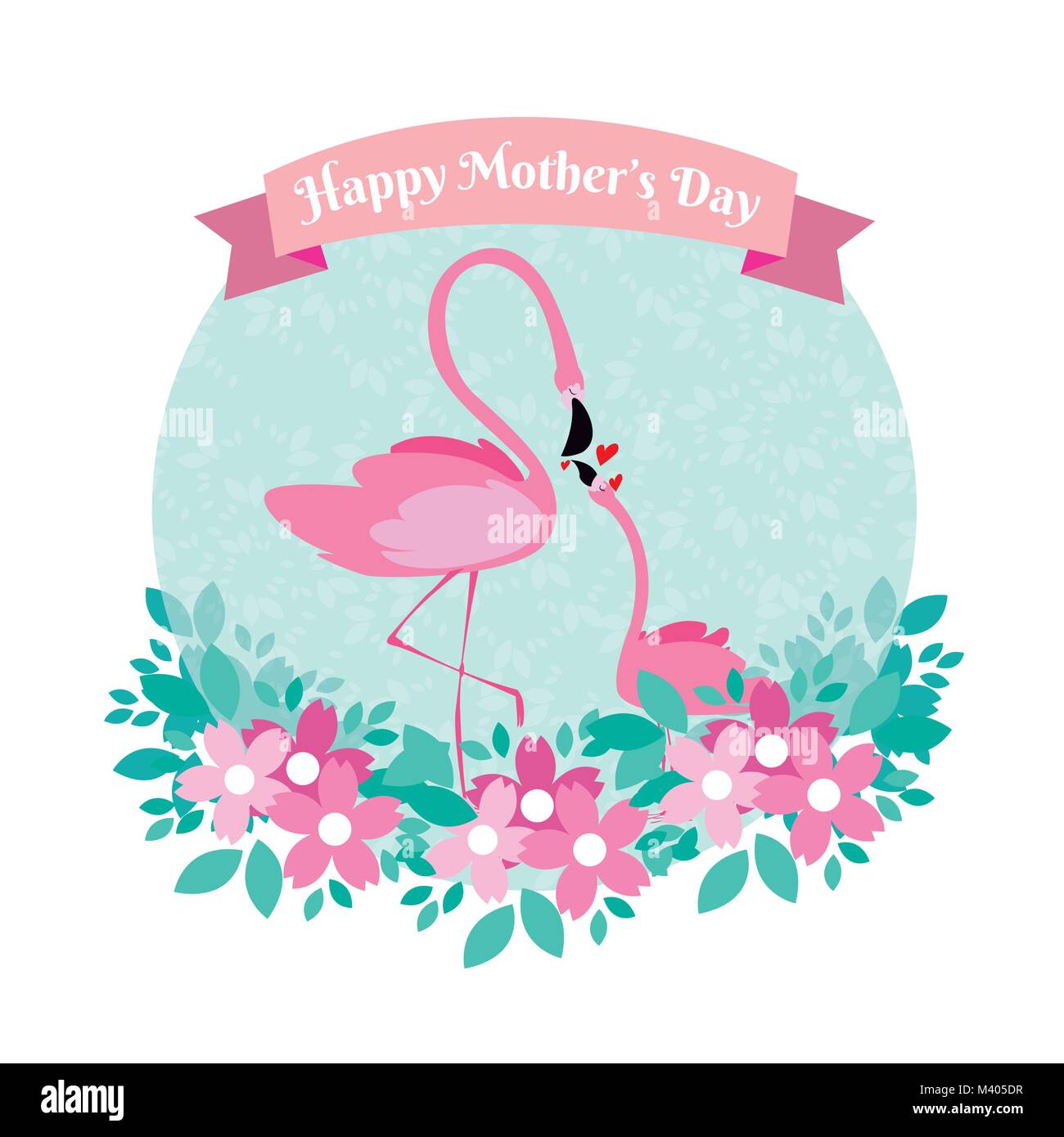 Family flamingo Cut Out Stock Images & Pictures - Alamy