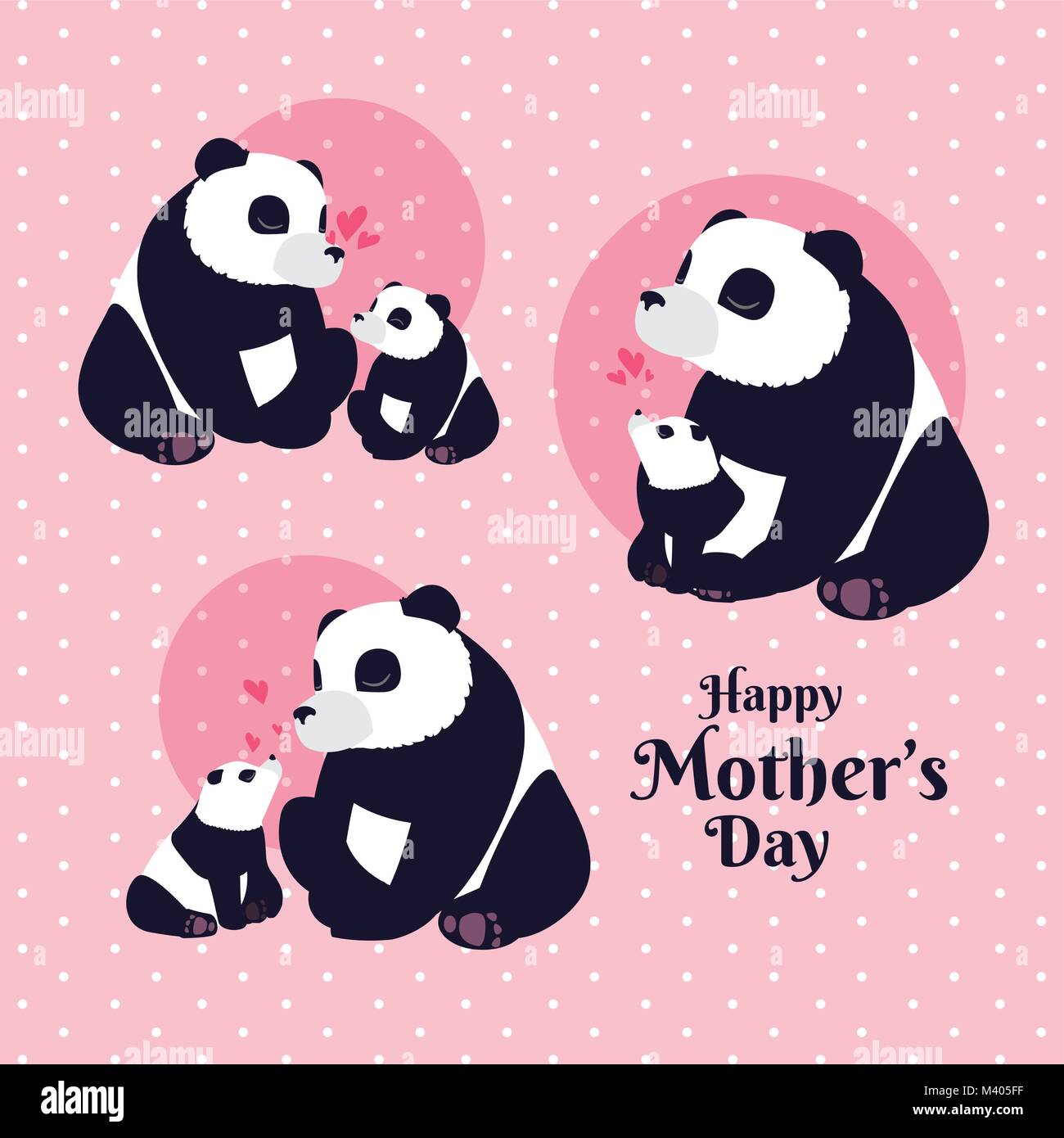 Panda mom Stock Vector Images - Alamy