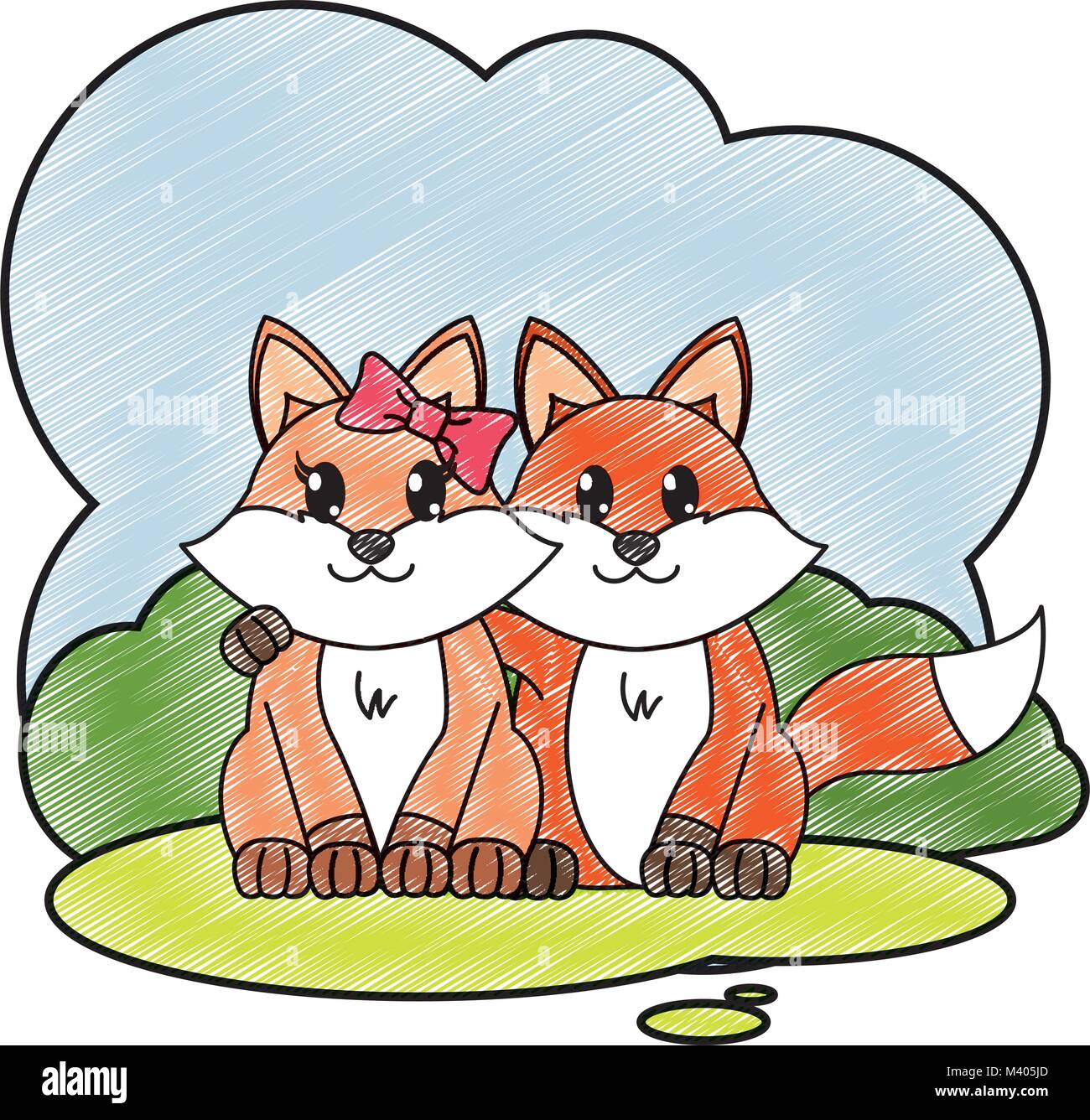 Fox couple Cut Out Stock Images & Pictures - Alamy