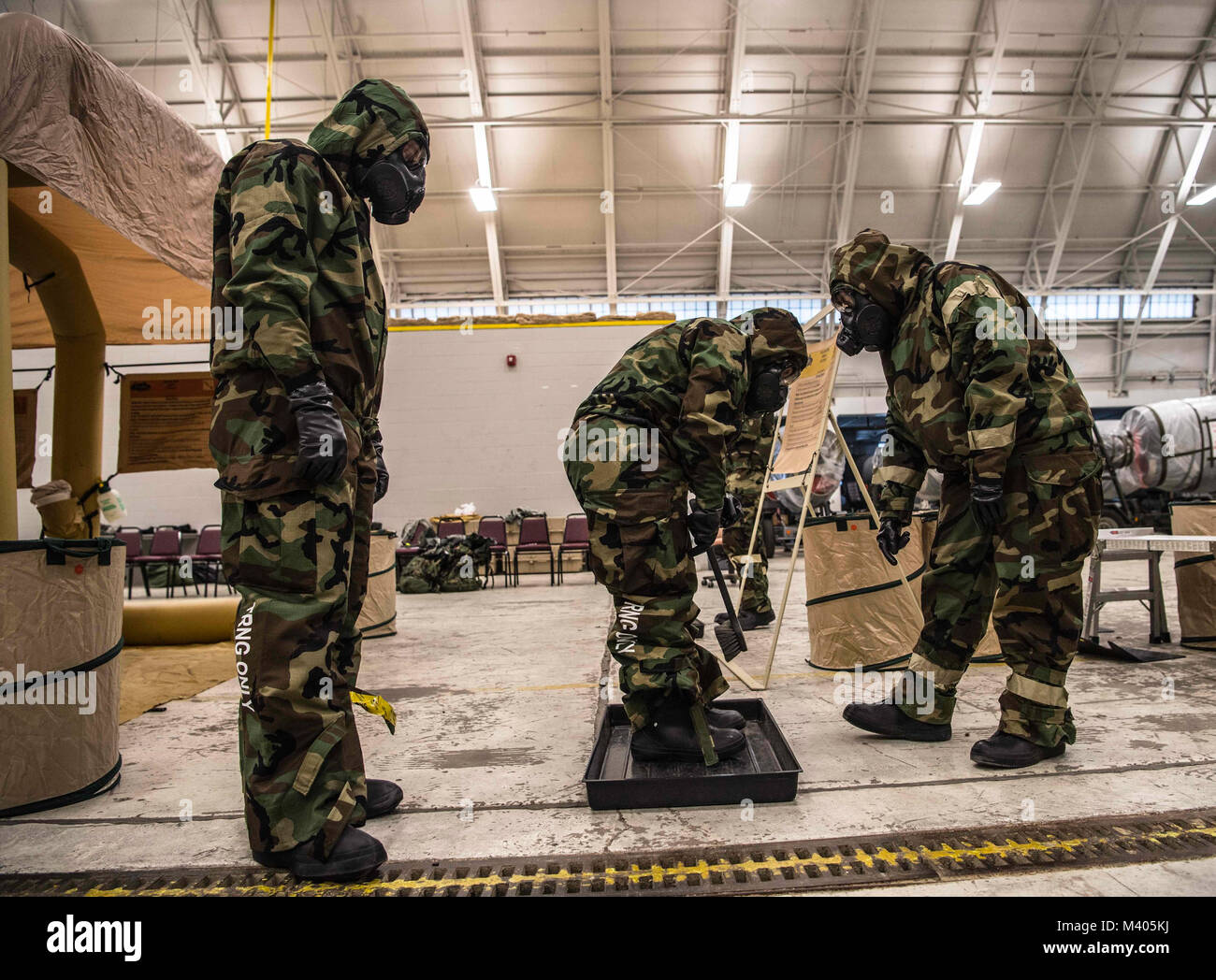 U.S. Air Force Airmen from the 130th Airlift Wing participate in ...