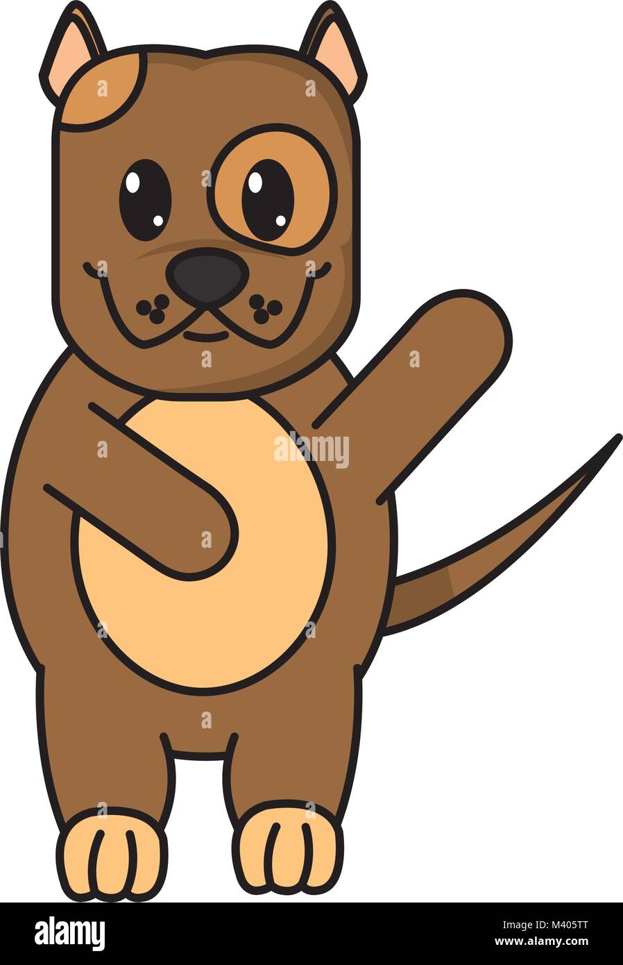 adorable and cute dog animal with hand up Stock Vector Image & Art - Alamy