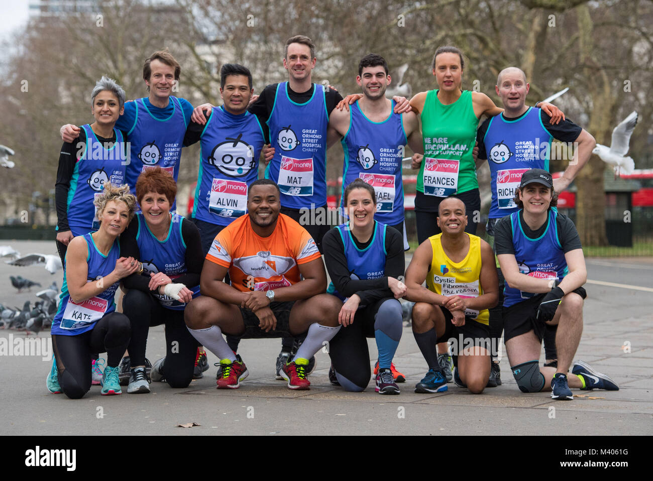 Thirteen former Great British Bake Off contestants including (front ...