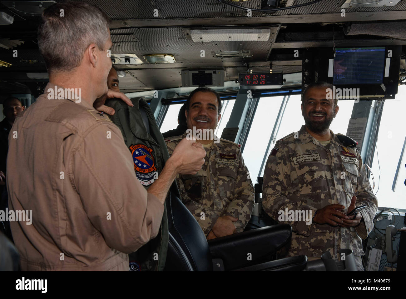180206-N-GP724-1093 ARABIAN GULF (Feb. 6, 2018) Rear Adm. Steve Koehler ...