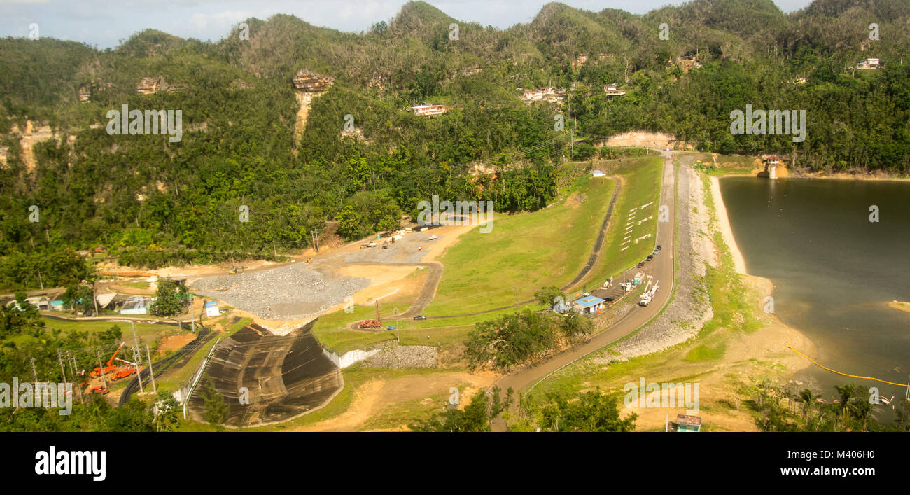 An aerial view of the Guajataca Dam, one of the many projects that the ...