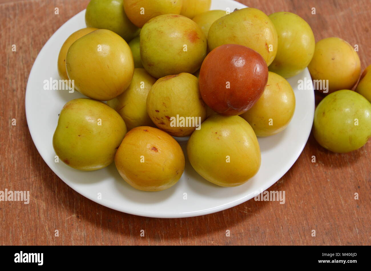fresh Chinese jujube on dish Stock Photo - Alamy